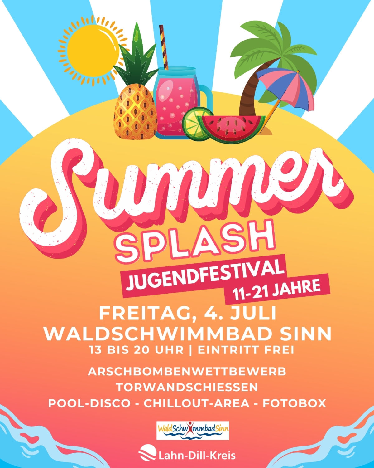 Spaß mit Freunden haben – beim „Summer Splash“ in Sinn - Lahn-Dill-Kreis